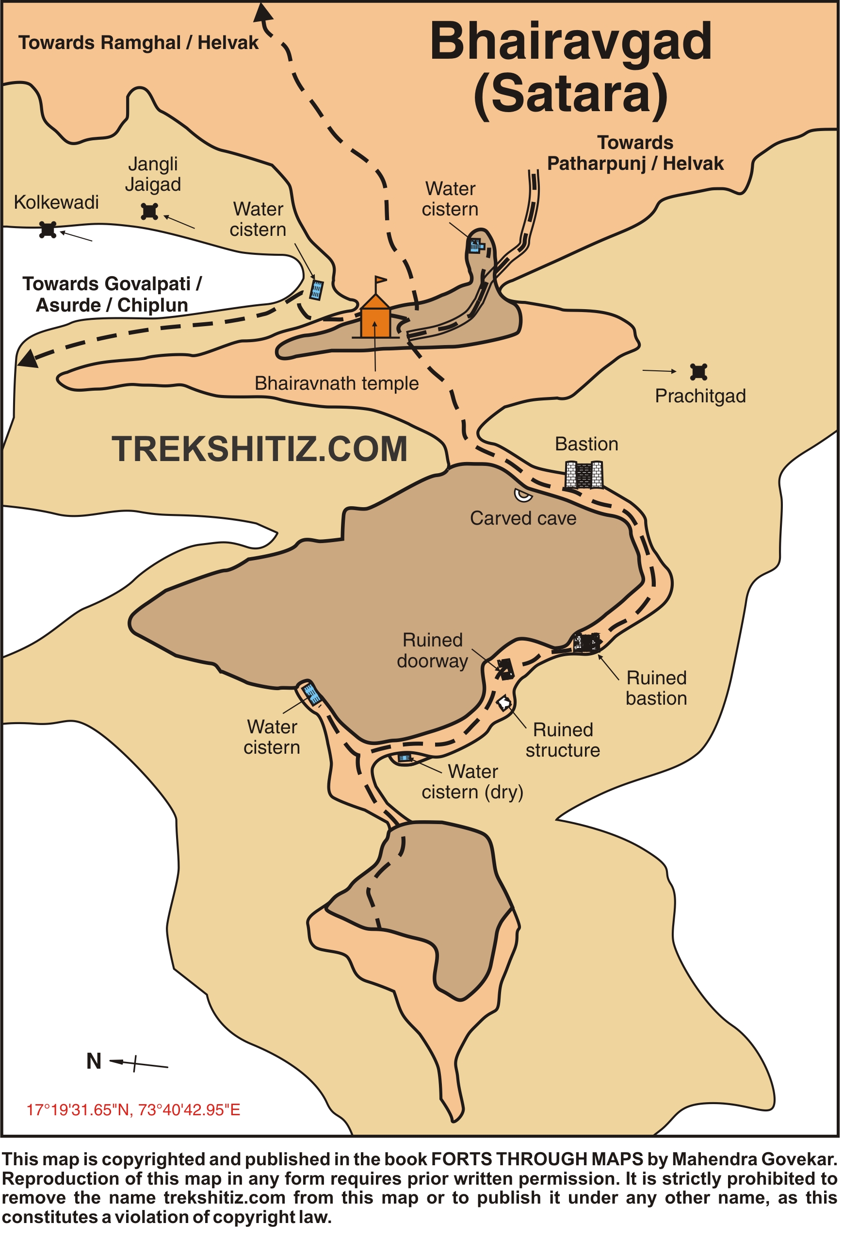 Bhairavgad (Satara) English Map
