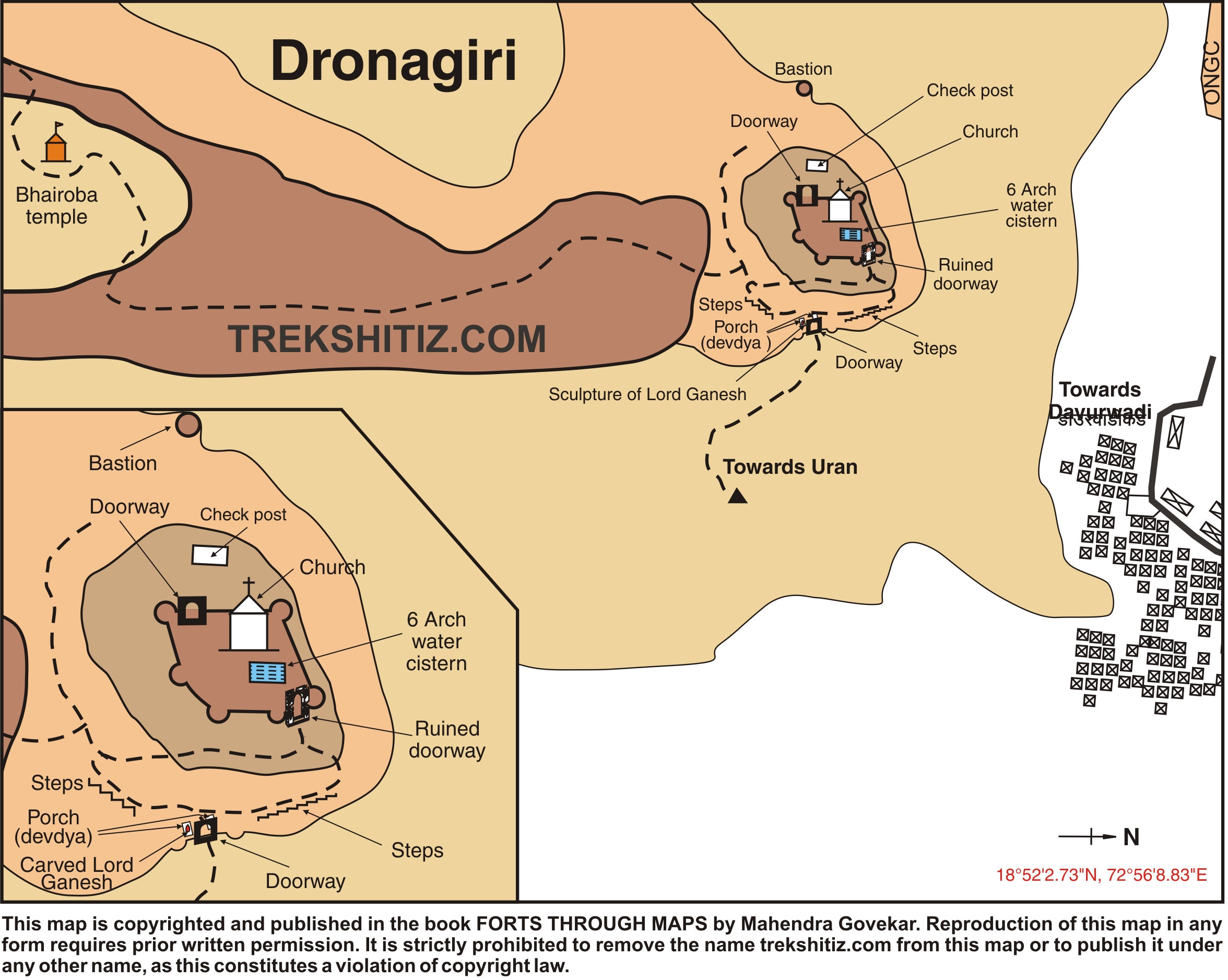 Dronagiri English Map
