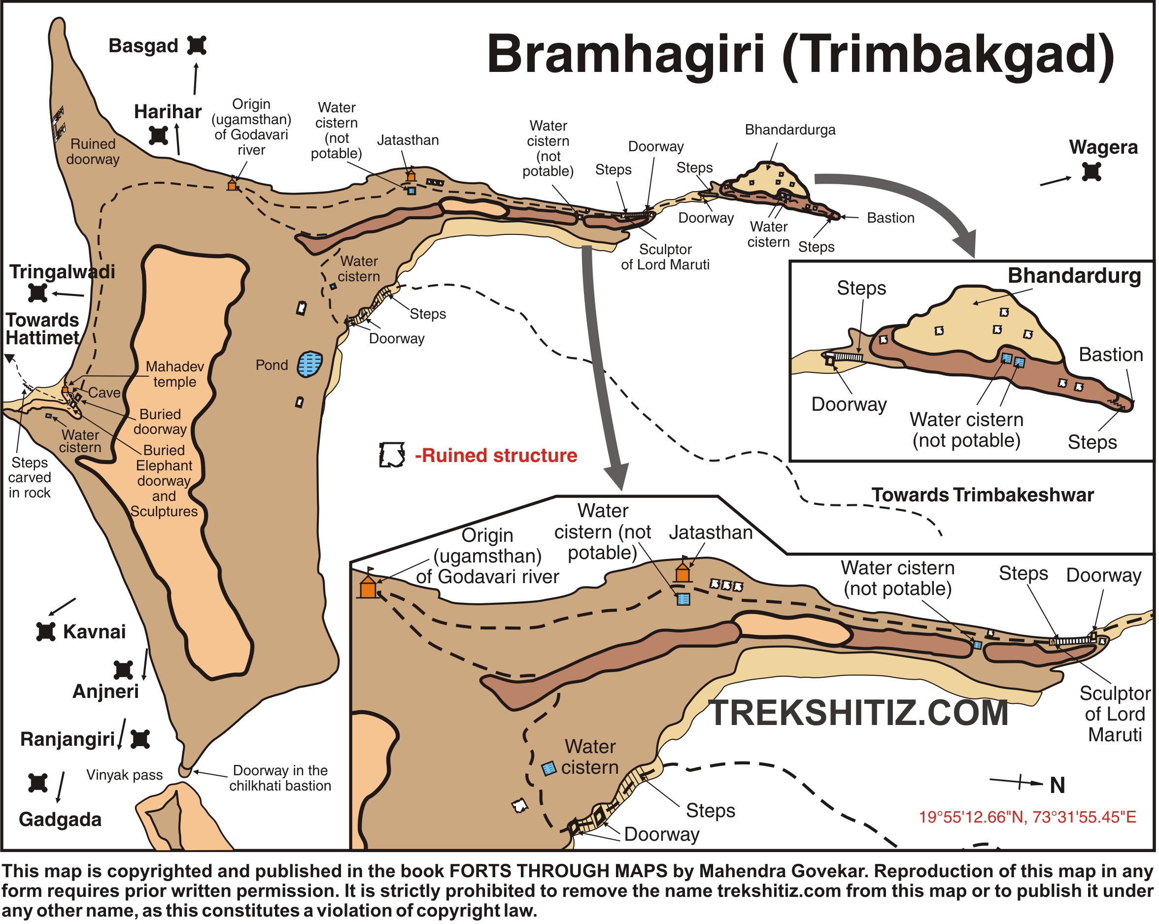 Trimbakgad English Map